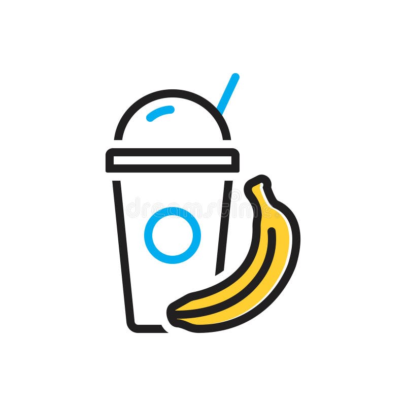 Multi Color Icon for Shake, Healthy and Drink Stock Illustration ...