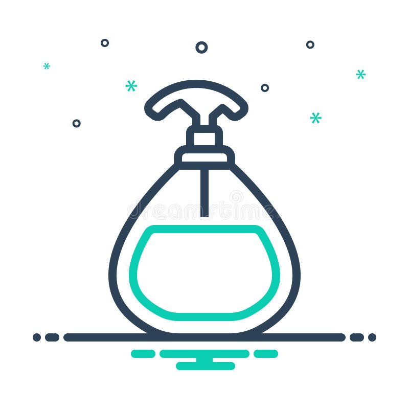 Mix Icon for Shampoo, Hair Cleanser and Bath Stock Vector ...