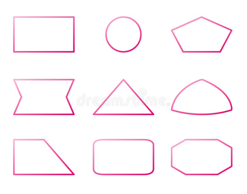 Icon Shapes Vector Graphics Design,oval,Square, Triangle Etc Stock ...