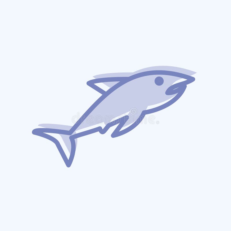 Icon Shark 2. Suitable for Sea Symbol. Two Tone Style. Simple Design ...