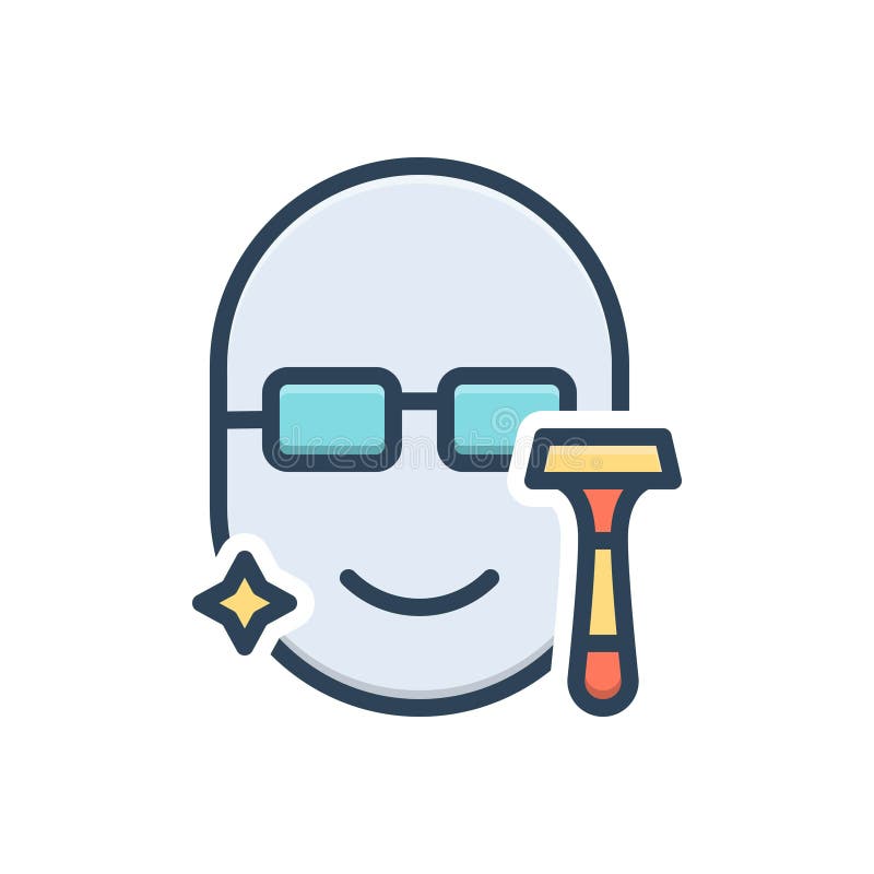 Color Illustration Icon for Shaved, Razor and Salon Stock Vector ...