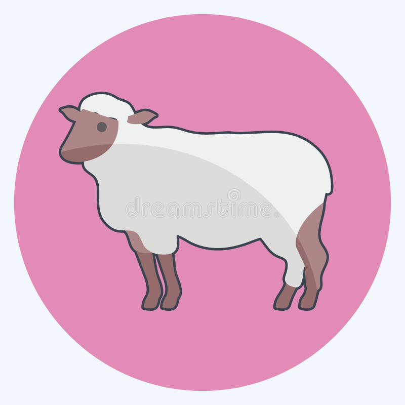 Icon Sheep. Suitable for Animal Symbol. Flat Style. Simple Design ...