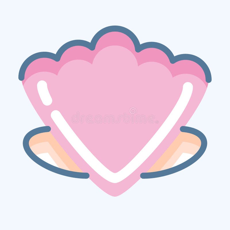 Icon Shell. Suitable for Summer Symbol. MBE Style. Simple Design ...