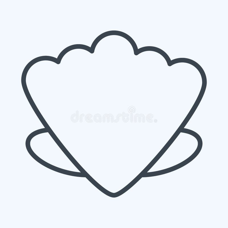 Icon Shell. Suitable for Summer Symbol. Line Style. Simple Design ...