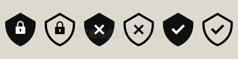 Shield Lock Tick Stock Illustrations – 2,068 Shield Lock Tick Stock ...