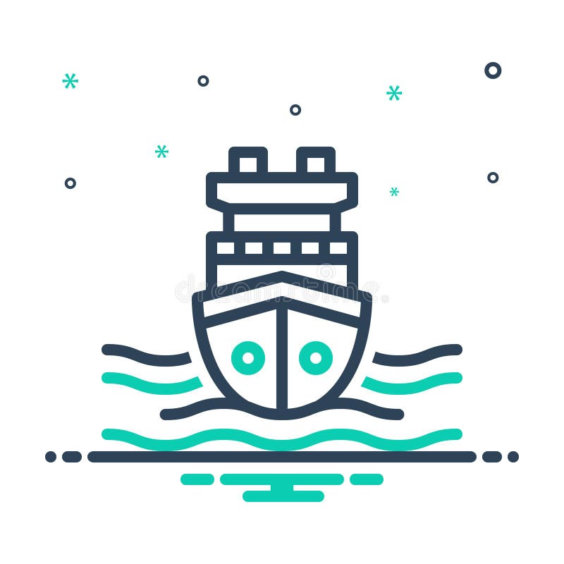 Mix Icon for Ship, Vessel and Transport Stock Vector - Illustration of ...