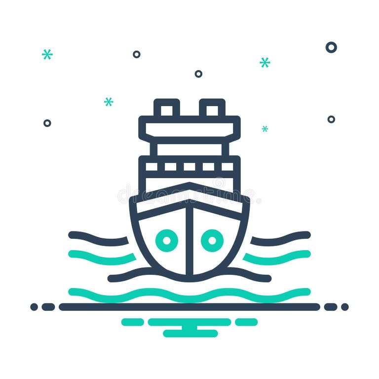 Mix Icon for Ship, Vessel and Transport Stock Vector - Illustration of ...