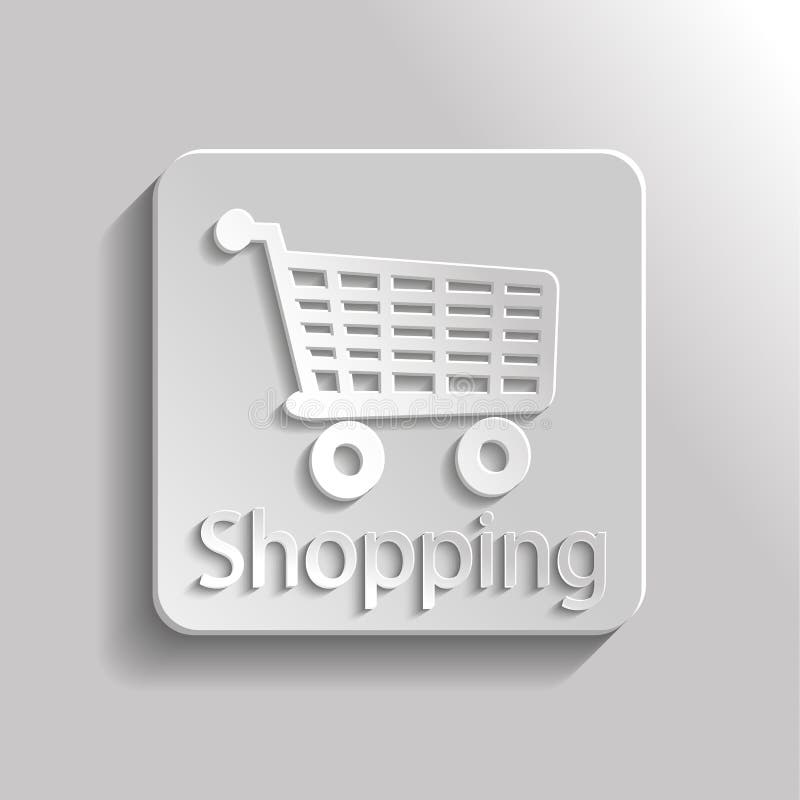 Icon shopping stock vector. Illustration of thought, shadow - 35330260