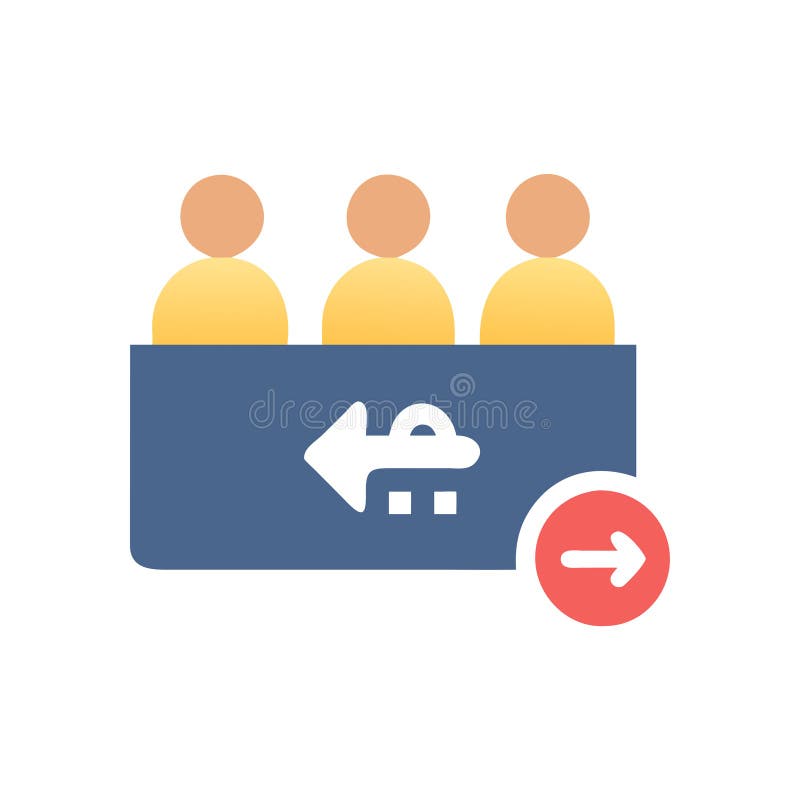Icon of Shopping Queue for Checkout Efficiency Stock Illustration ...