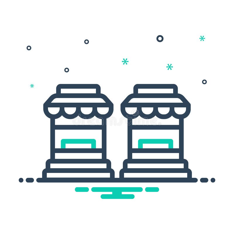 Mix Icon for Shops, Store and Supermarket Stock Vector - Illustration ...