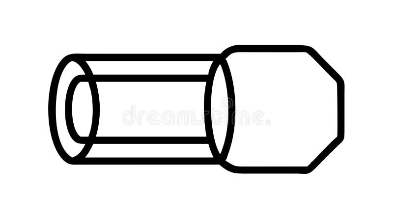 Short Cylindrical Object Icon for Pipe or Connector, Vector Design ...
