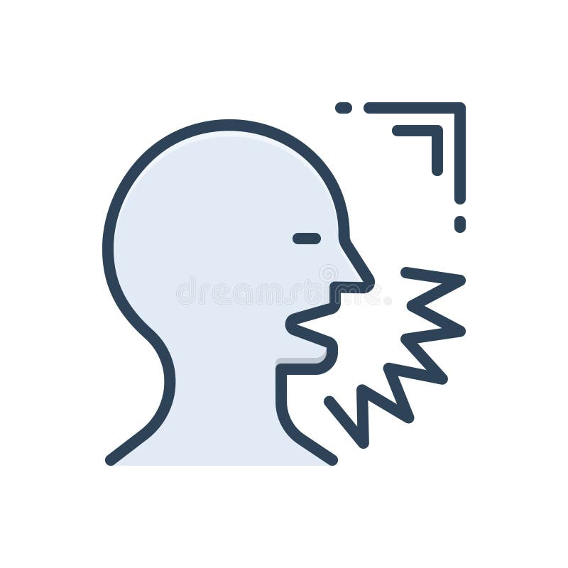 Color Illustration Icon for Shout, Speak and Voice Stock Vector ...