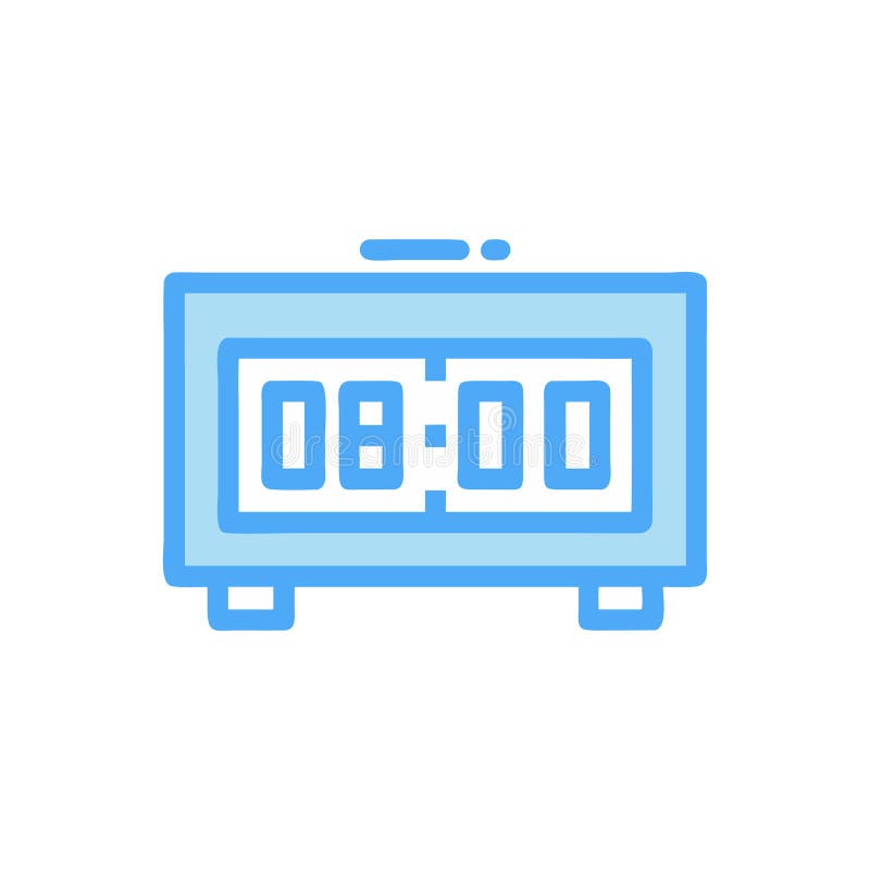 Digital Clock Icon for Time Management Stock Photo - Illustration of ...