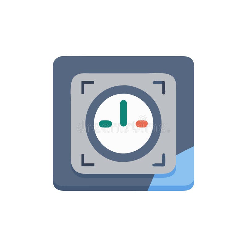 Digital Timer Switch Icon for Automation Stock Illustration ...
