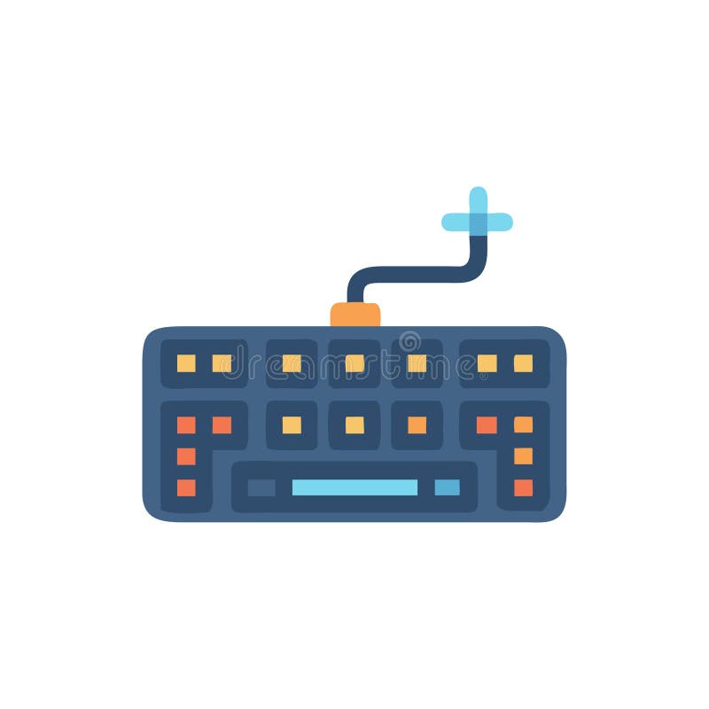 Gaming Keyboard Icon for Performance Stock Illustration - Illustration ...