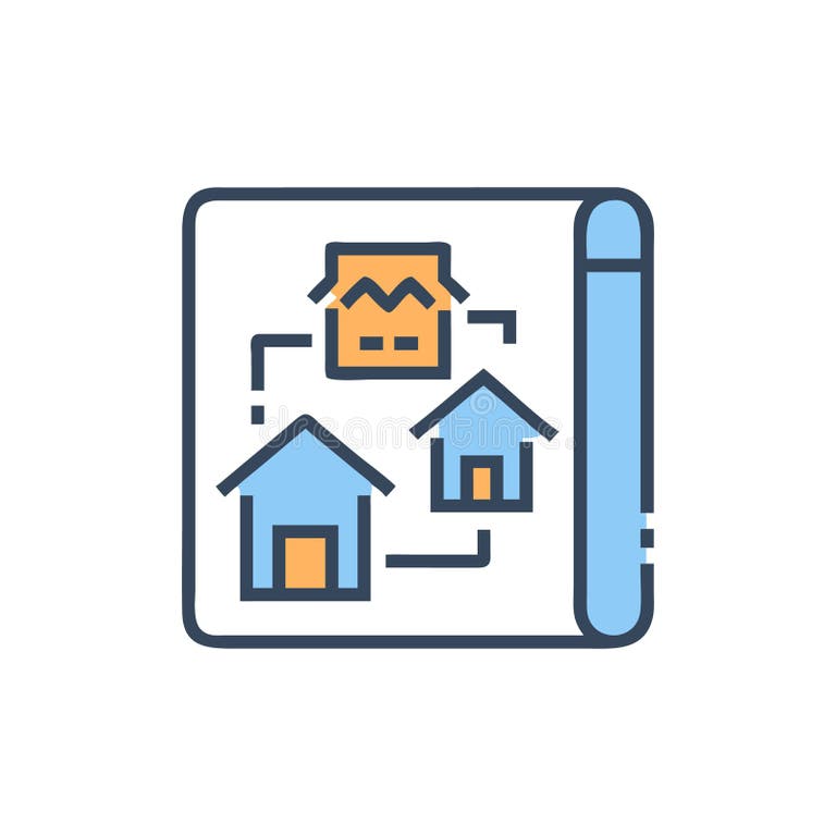 Housing Development Plan Icon for Strategic Goals Stock Photo ...