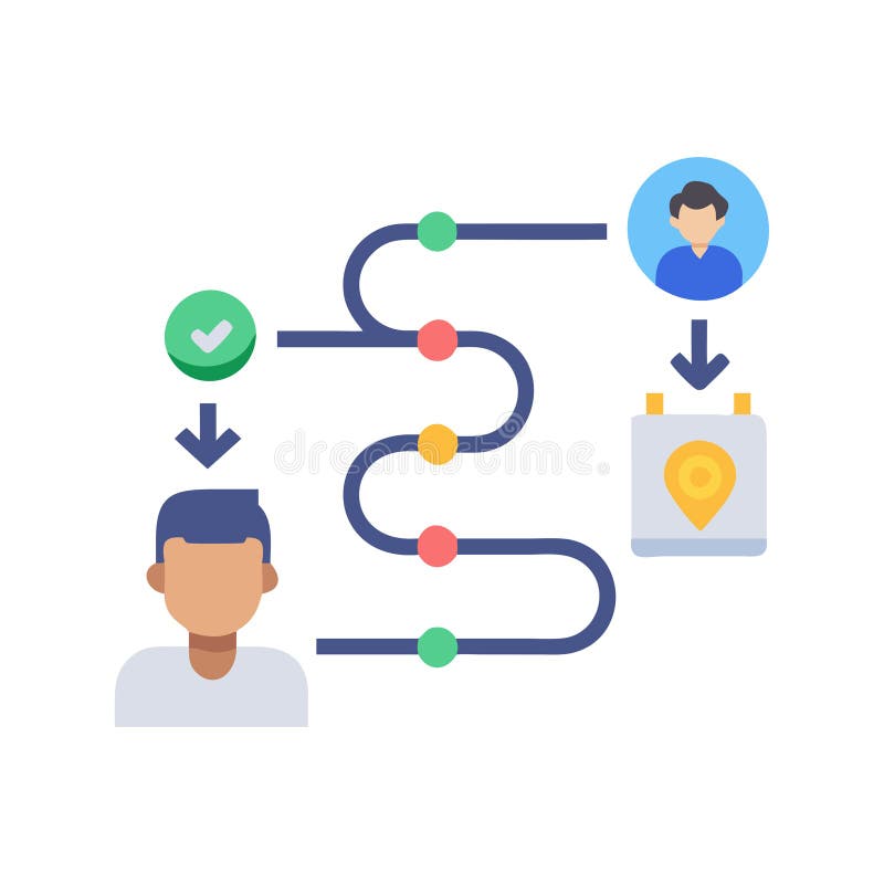 Key Customer Journey Map Icon Stock Vector - Illustration of journey ...
