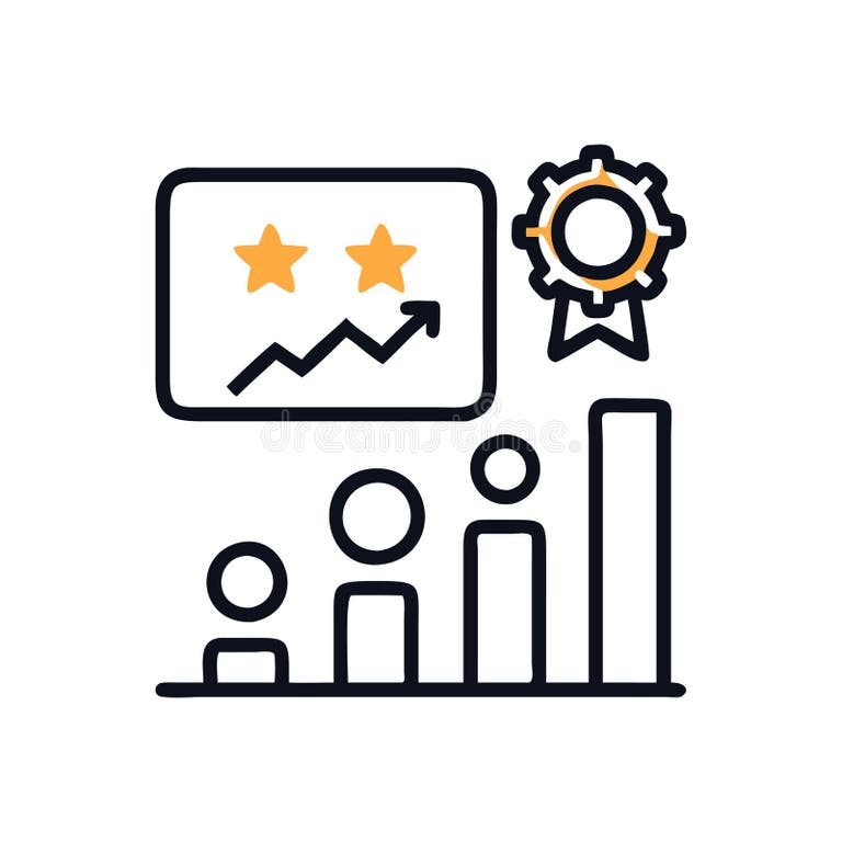 Key Business Performance Evaluation Icon Stock Vector - Illustration of ...