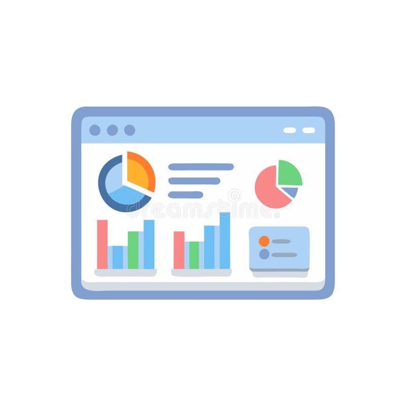 Key Business Intelligence Dashboard Icon Stock Vector - Illustration of ...