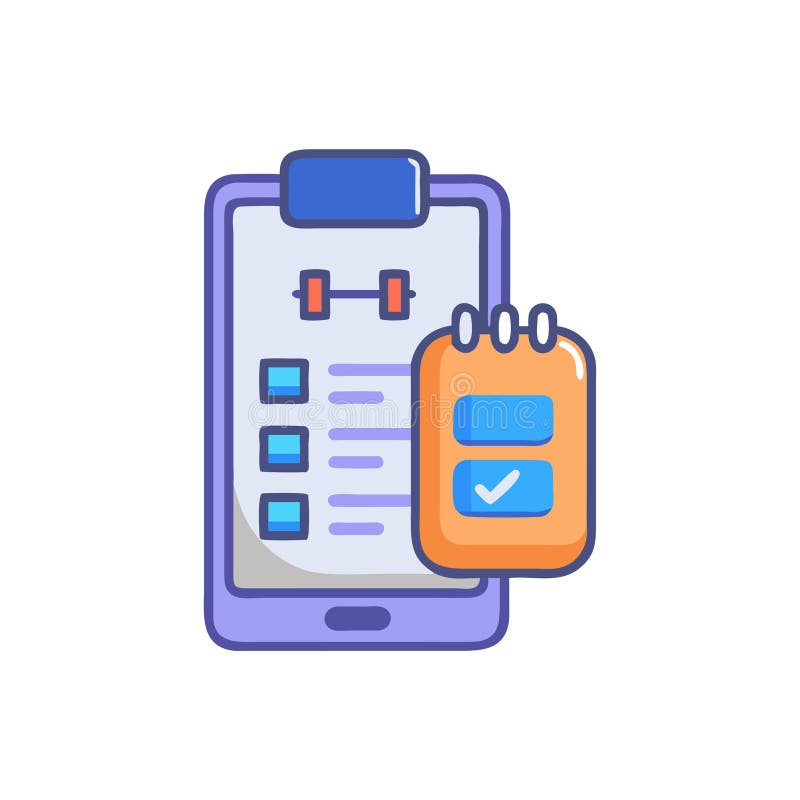 Personalized Digital Strength Training Planner Stock Illustrations – 9 ...