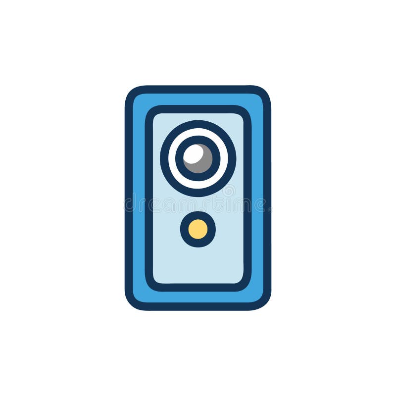 Ring Doorbell Camera Icon for Security Stock Illustration ...