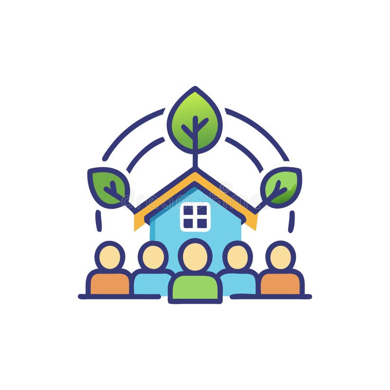 Sustainable Community Icon for Environmental Protection Stock ...