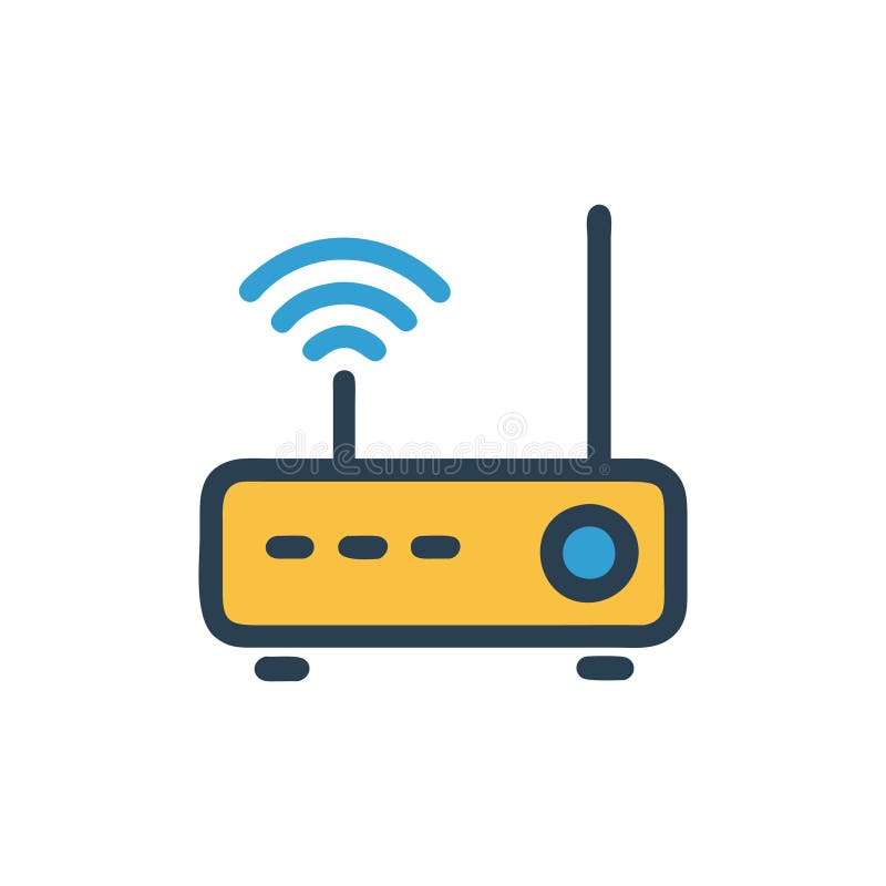 WiFi Router Icon for Network Connectivity Stock Illustration ...