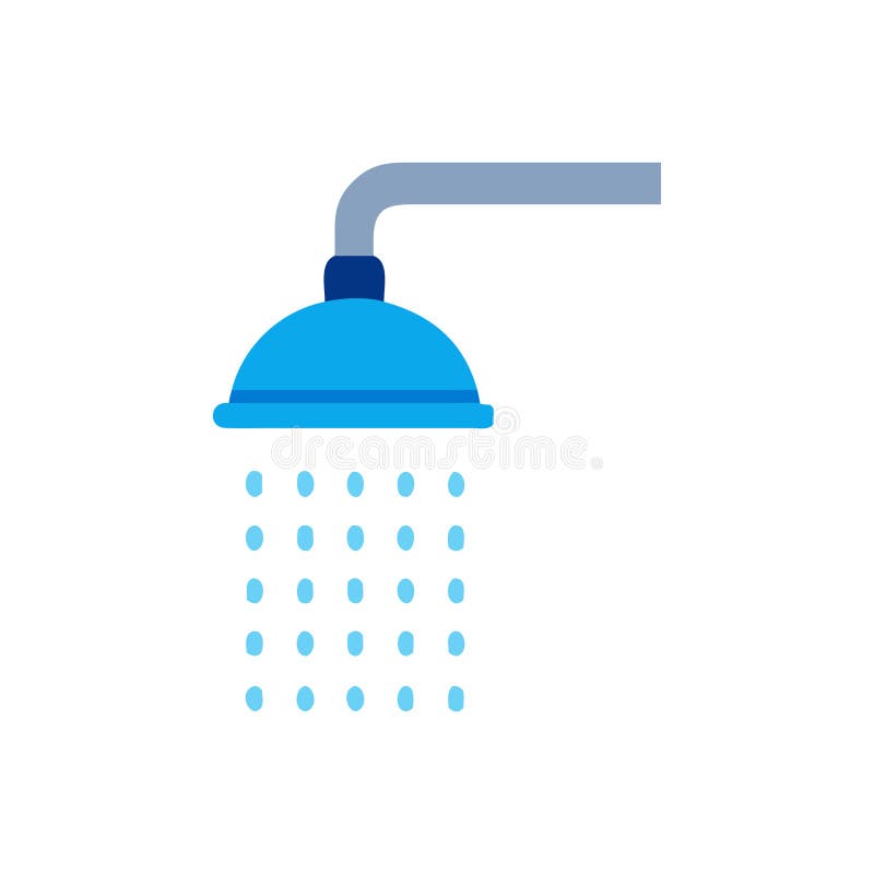 Icon of Shower Head for Water Flow Control Stock Illustration ...
