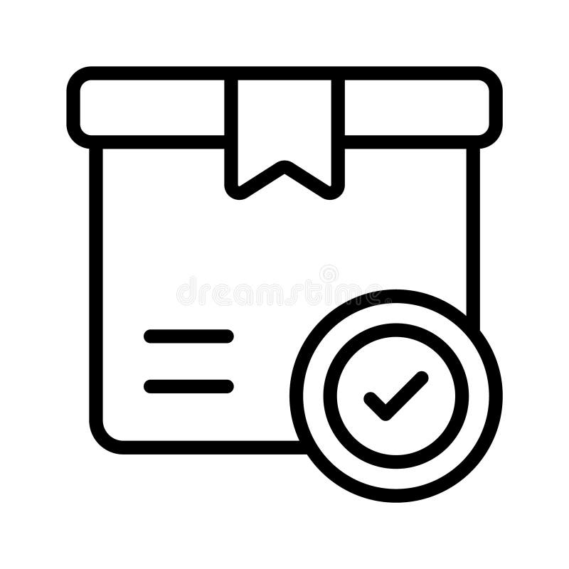 Icon Showing Confirmation of Order Completion Stock Vector ...