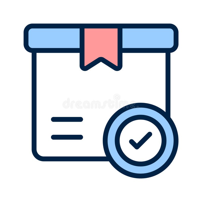 Icon Showing Confirmation of Order Completion Stock Illustration ...