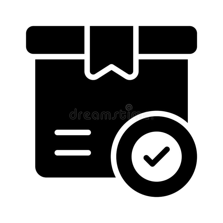 Icon Showing Confirmation of Order Completion Stock Vector ...