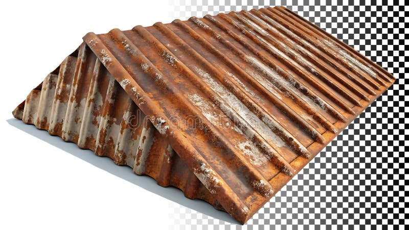 Stack of Corrugated Metal Panels Icon, Industrial Texture Element Png ...