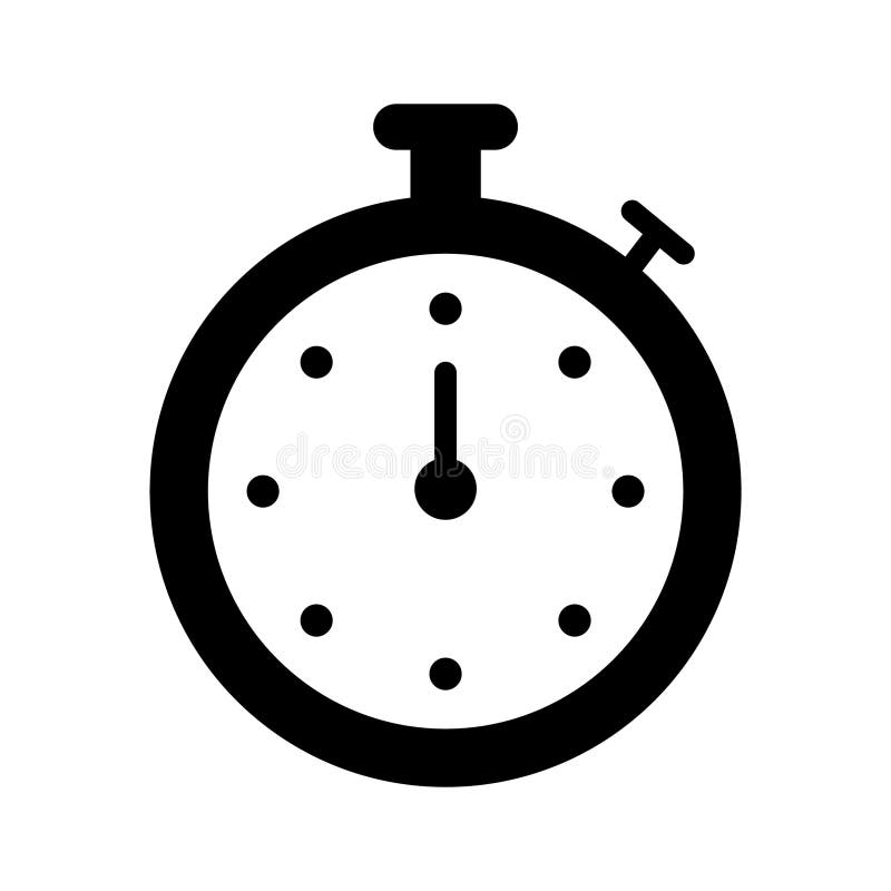 Icon Showing a Stopwatch for Precise Time Measurement Stock Vector ...