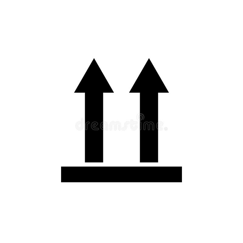 Icon of Side Up sign stock vector. Illustration of symbol - 110941703