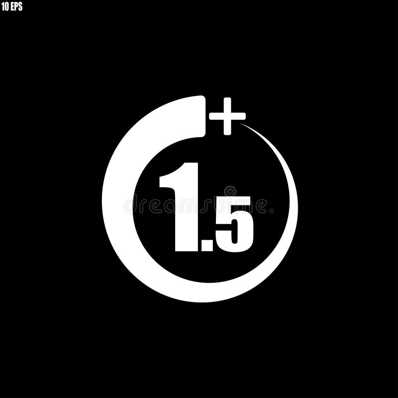 1.5+ icon, sign stock illustration. Illustration of line - 148222675