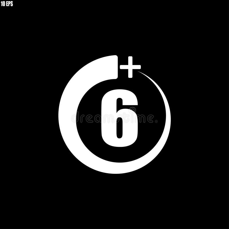 6+ Icon, Sign.Information Icon for Age Limit - Vector Illustration ...