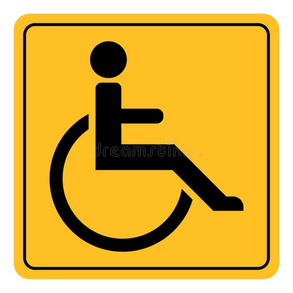 Icon Sign Invalid Disabled Vector Symbol Yellow Square with Rounded ...