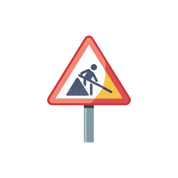 Icon of Sign for Roadwork Areas Stock Image - Illustration of apartment ...