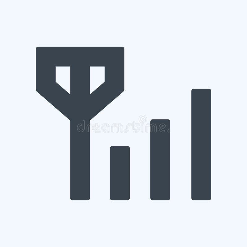 Icon Signals. Suitable for Mobile Apps Symbol. Glyph Style. Simple ...