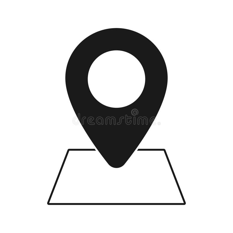 Icon, Signature on the Map. Vector Illustration Stock Illustration ...