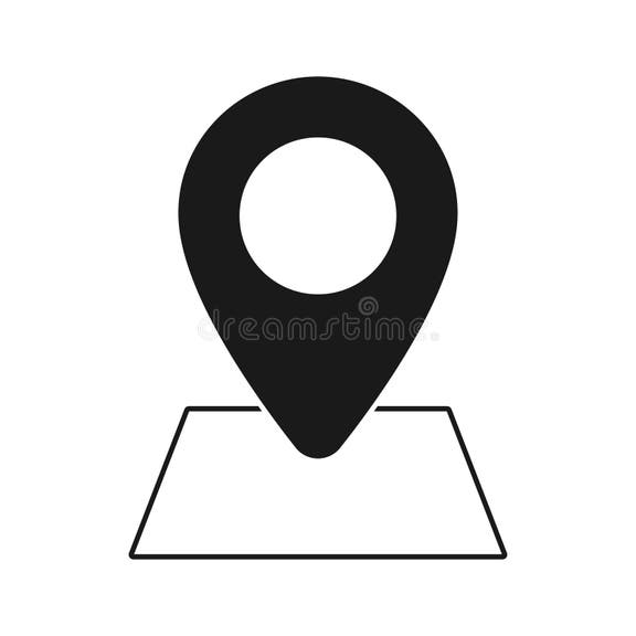 Icon, Signature on the Map. Vector Illustration Stock Illustration ...