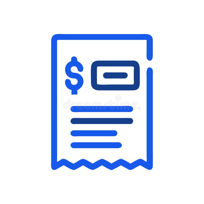 Receipt Icon for Transaction Records Stock Vector - Illustration of ...