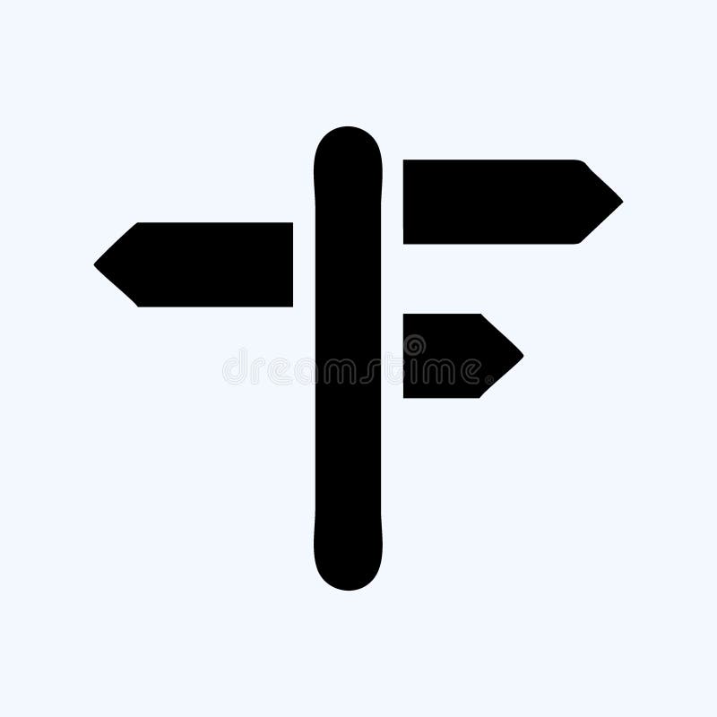 Icon Signpost. Suitable for Education Symbol. Glyph Style. Simple ...