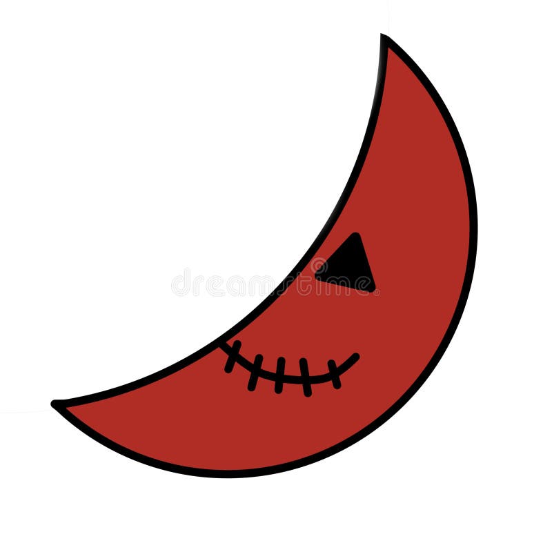 Helloween Red Crescent Moon Stock Illustrations – 3 Helloween Red ...