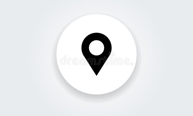 Icon Simple Pin, Logo Point Location Vector Illustration Symbol Design ...