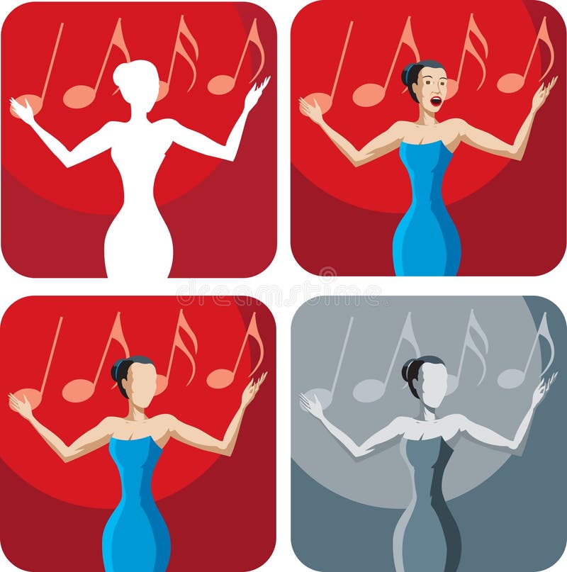 Icon of a singer stock vector. Illustration of beautiful - 36797939