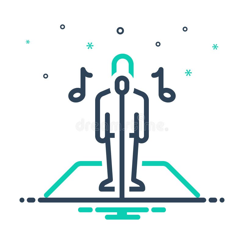 Mix Icon for Singing, Singer and Talent Stock Vector - Illustration of ...