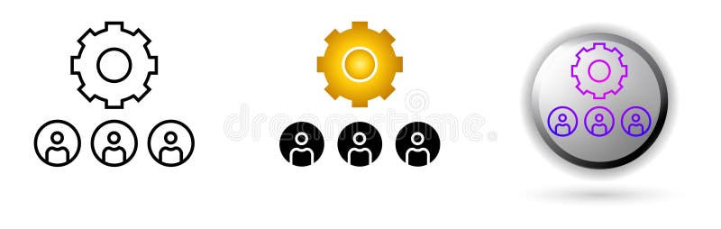 Icon single Teamwork stock vector. Illustration of management - 370120143