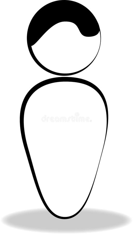 Icon - Single User - Vector Stock Vector - Illustration of head, white ...