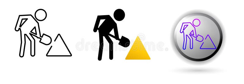 Icon single Work Progress stock vector. Illustration of isolated ...